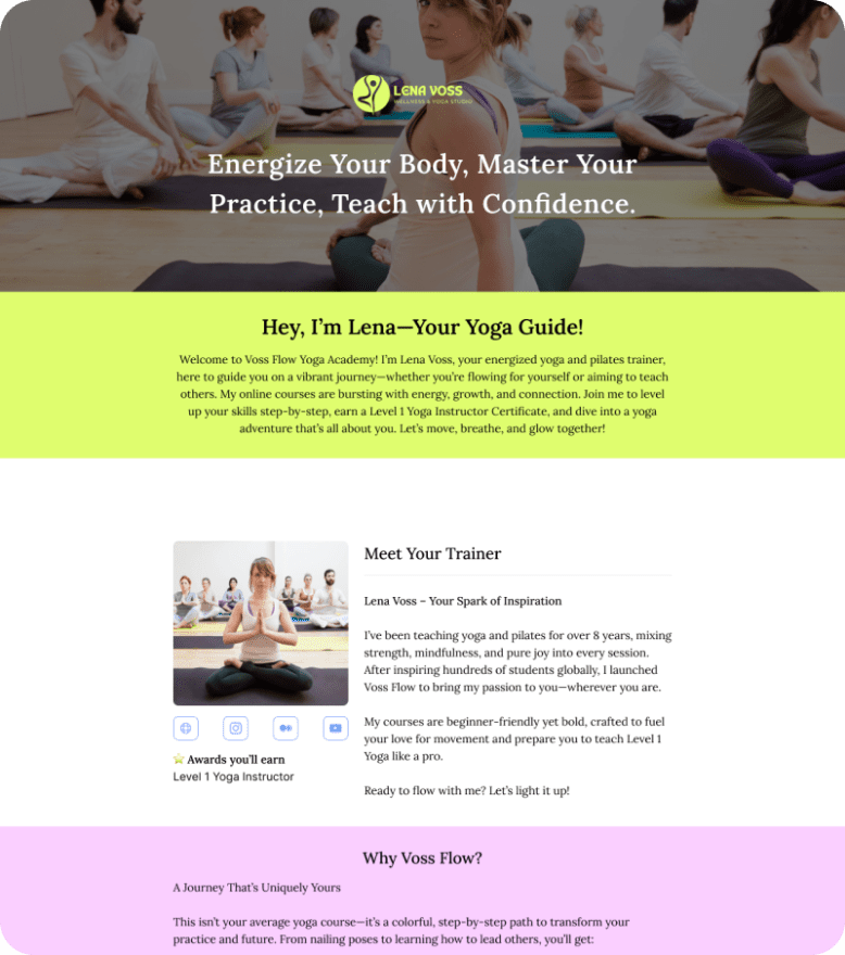 Constructor de Páginas de Aterrizaje de Cursos con Editor de Bloques de ...